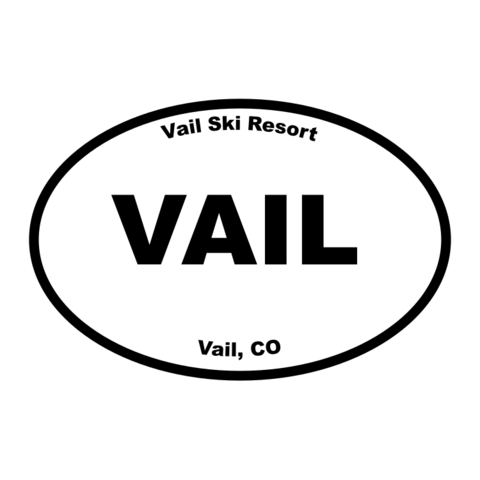 Vail Ski Resort Oval Sticker