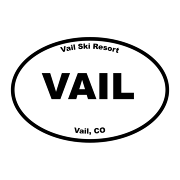 Vail Ski Resort Oval Sticker
