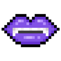 Vampire Fangs Pixel Sticker