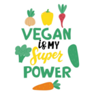Vegan Is My Superpower Lettering Sticker