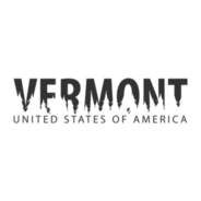Vermont United States Of America Forest Lettering Sticker