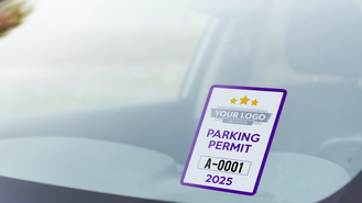 Vertical Rectangle Parking Permit – Customizable & Durable