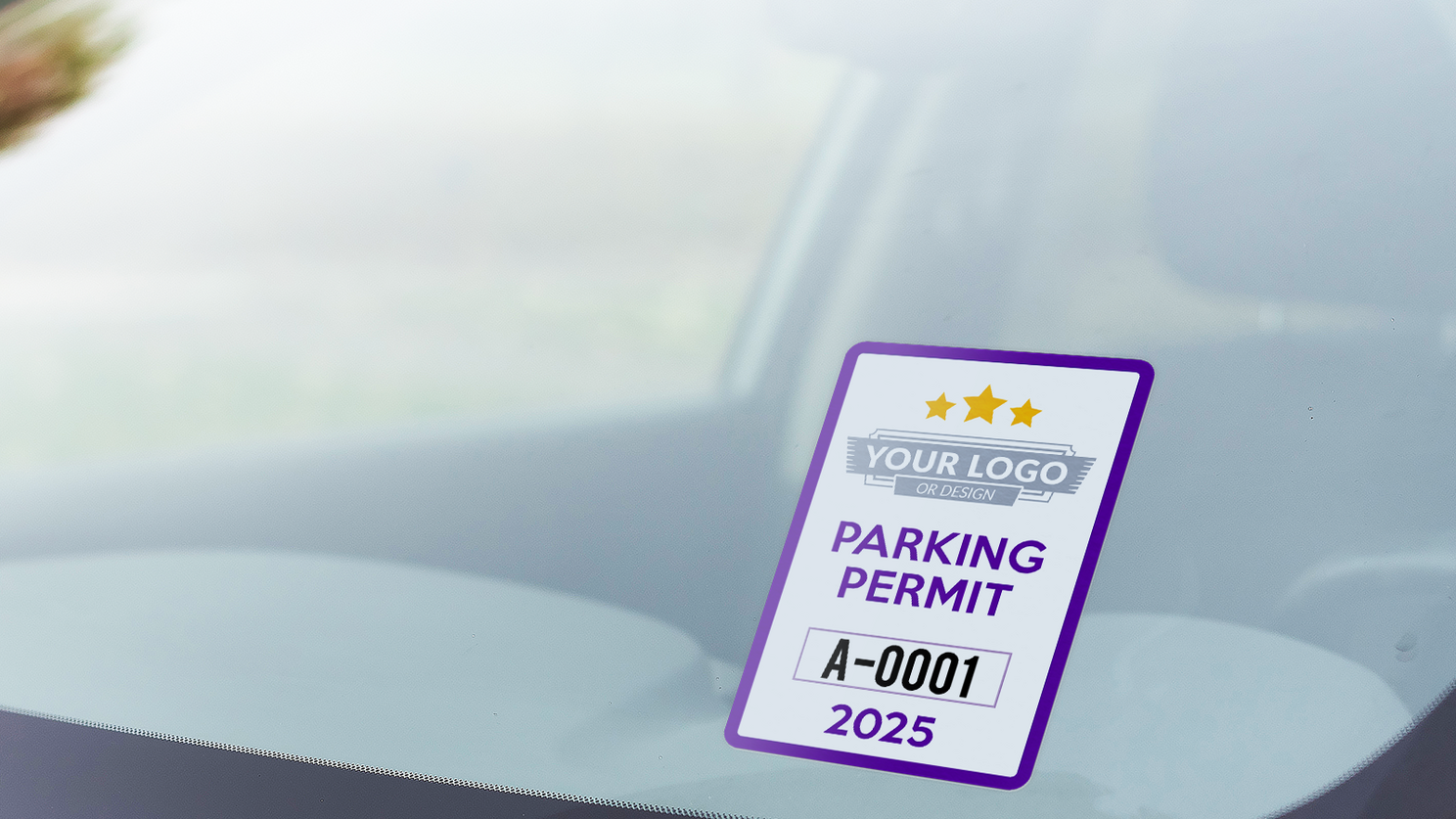 Vertical Rectangle Parking Permit – Customizable & Durable