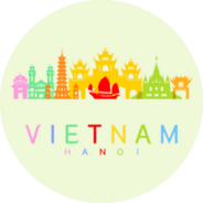 Vietnam Hanoi Travel Landmarks Sticker