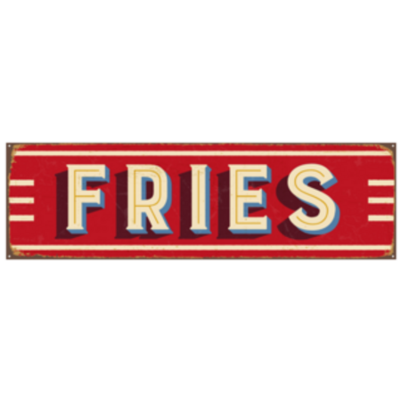 Vintage 1950s Style "Fries" Sign Sticker