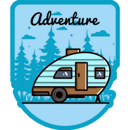 Vintage Adventure Camping Sticker