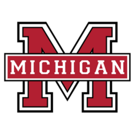 Vintage College Font Michigan Sticker