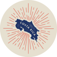 Vintage Costa Rica Map Sticker
