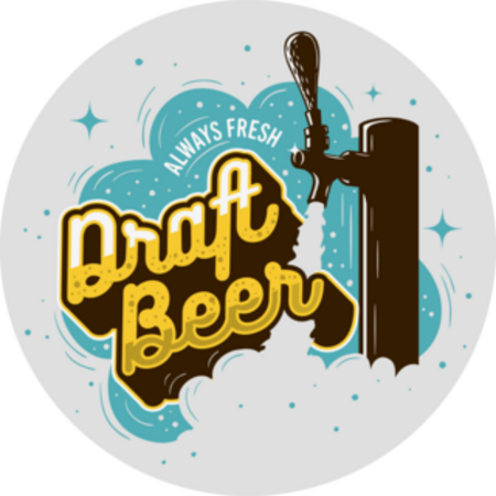Vintage Draft Beer Tap Sticker