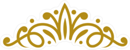 Vintage Elegant Gold Tiara Sticker