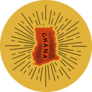 Vintage Ghana Map Sticker
