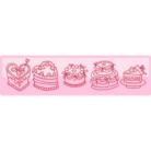 Vintage Heart Cakes Sticker