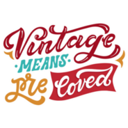 Vintage Means Preloved Thrift Lettering Sticker