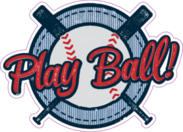 Vintage Play Baseball Sports Graphic