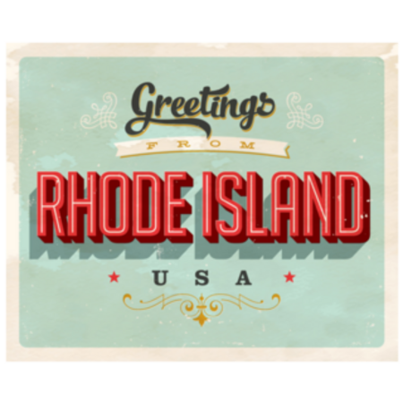 Vintage Touristic Greeting Card From Rhode Island USA Sticker