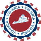 Virginia Badge Round USA Logo Sticker