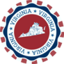 Virginia Badge Round USA Logo Sticker