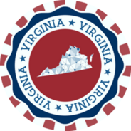 Virginia Badge Round USA Logo Sticker