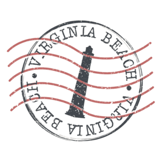 Virginia Beach, Va, Usa Stamp Postal Sticker