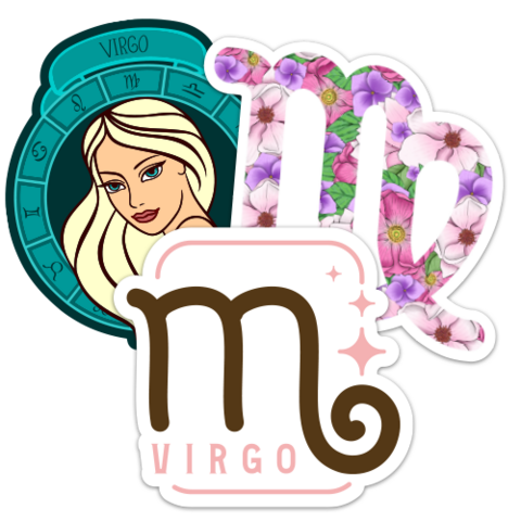 Virgo Zodiac & Astrology Stickers & Car Decals