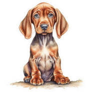Vizsla Puppy Isolated Sticker