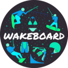 Wakeboard Icons Sticker