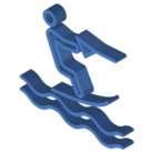 Wakeboarding Isometric Sticker