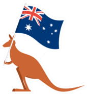 Wallaby Kangaroo For Australia Day Emblem Sticker