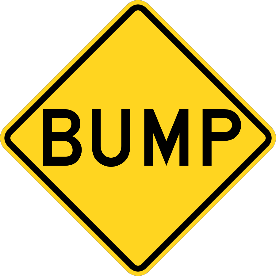 Warning Bump Sticker