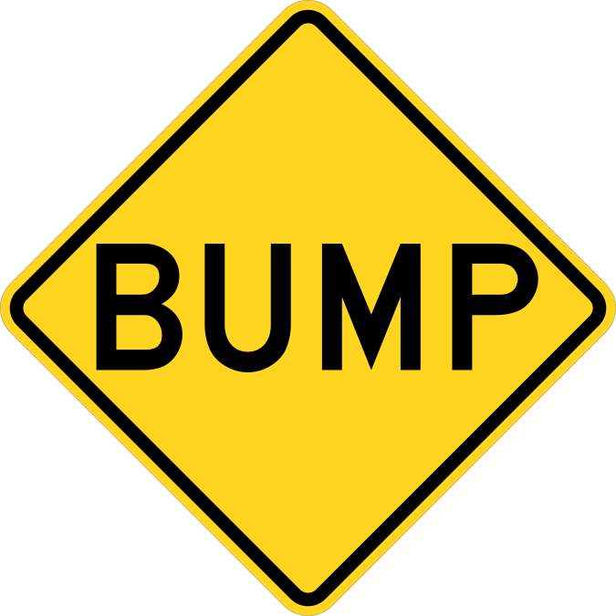 Warning Bump Sticker