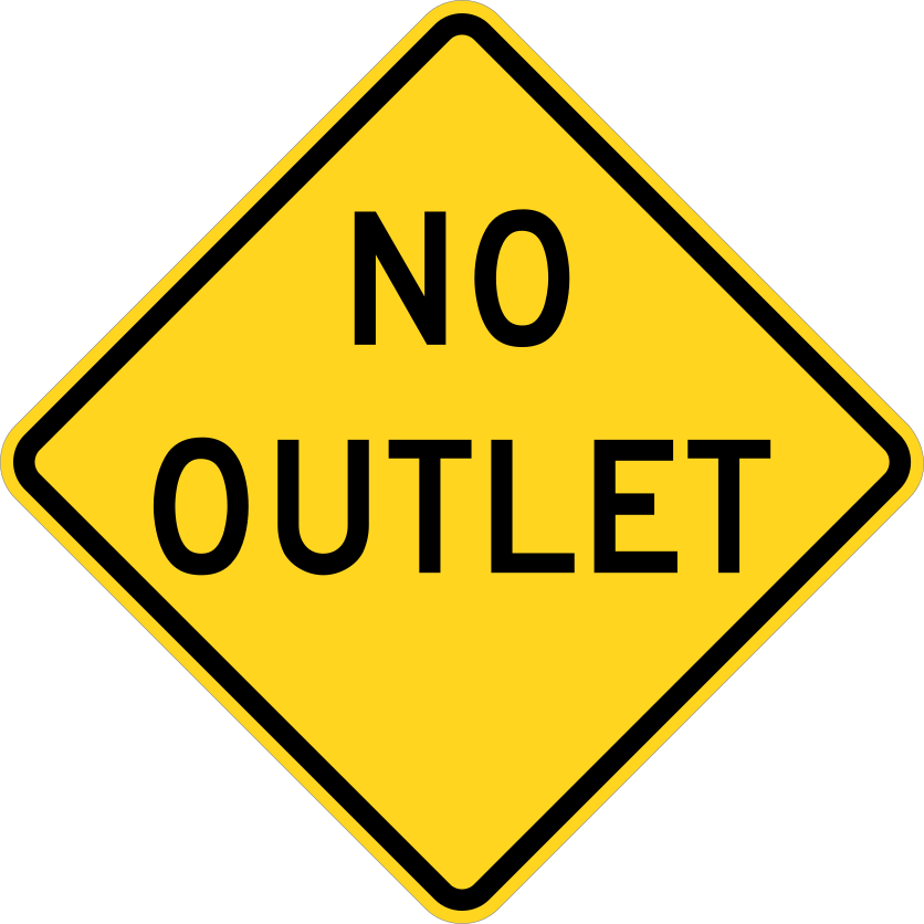 Warning No Outlet Sticker - 50+ Color Options!