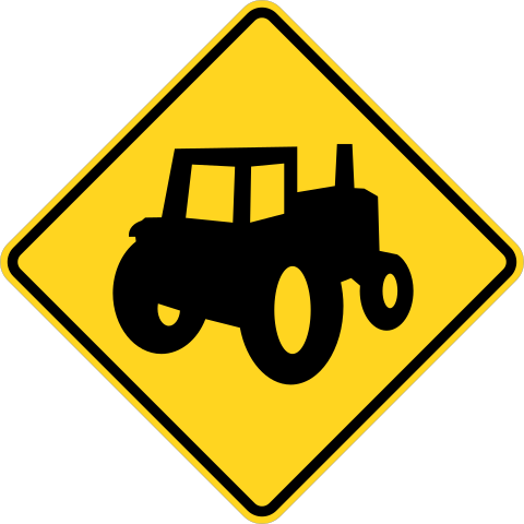 Vibrant, High-Quality Warning Tractors Stickers