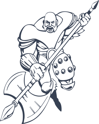 Warrior With An Axe Sticker - 50+ Colors!