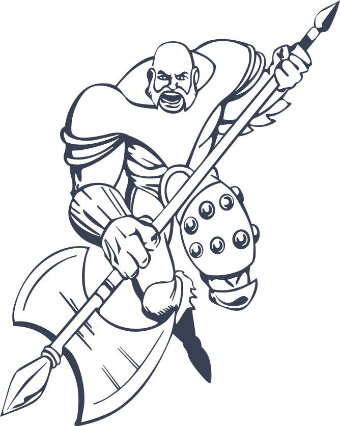 Warrior With An Axe Sticker - 50+ Colors!