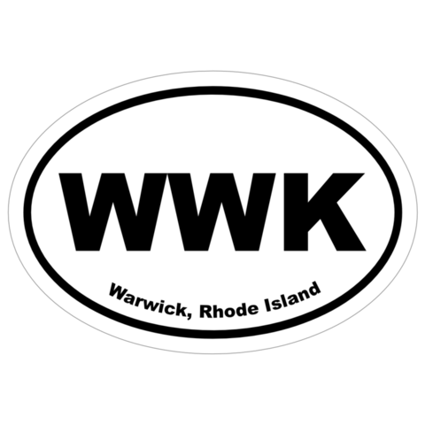 Warwick, Rhode Island Oval Stickers