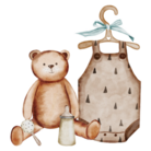 Watercolor Baby Items Sticker