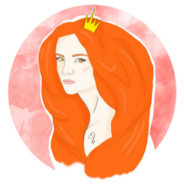 Watercolor Leo Woman With Red Hair Sticker