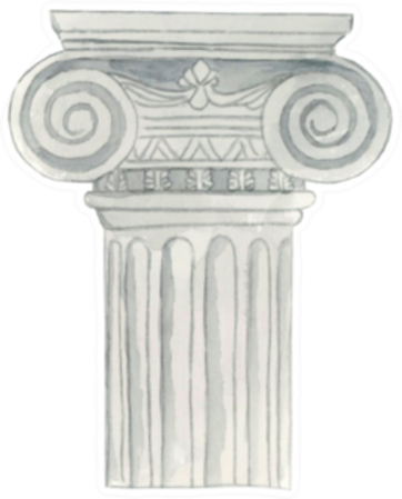 Watercolor Roman Column Sticker