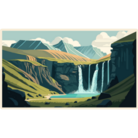 Waterfalls Iceland Sticker