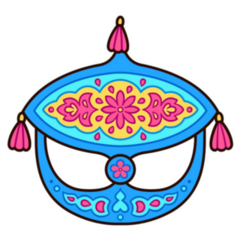 Wau Bulan, Traditional Malaysian Moon Kite Sticker