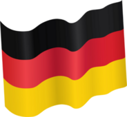 Waving German Flag Sticker