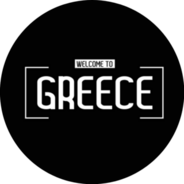 Welcome To Greece Calligraphy Sticker