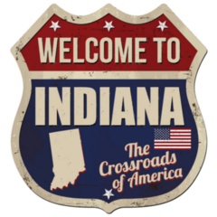 Welcome To Indiana Vintage Rusty Sticker