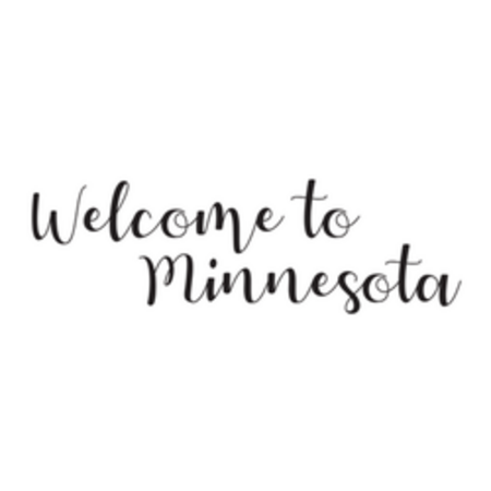 Welcome To Minnesota Calligraphy Lettering Sticker
