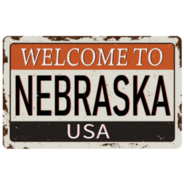 Welcome To Nebraska USA Sign Sticker