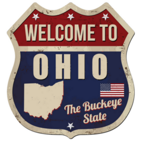 Welcome To Ohio Vintage Rusty Sticker