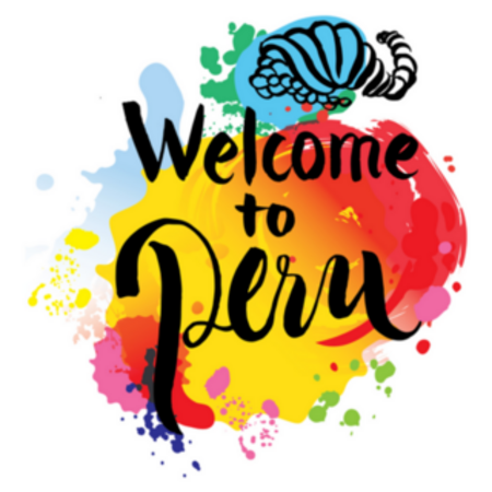 Welcome To Peru Colorful Watercolor Sticker