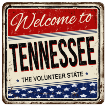 Welcome To Tennessee Vintage Rusty Metal Sign Sticker