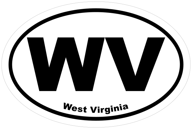 West Virginia Wv Oval Sticker Shipped Fast & Free!
