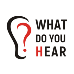 What Do You Hear Lettering Logo Sticker